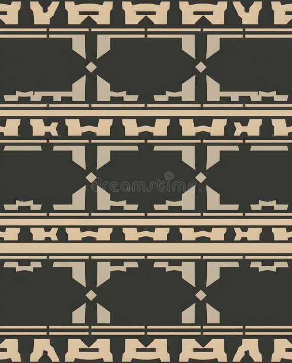 Structured Aztec Step Motif in Rhythmic Symmetry, Seamless Pattern ...