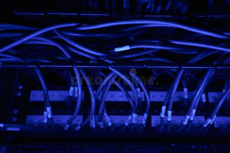 Structured Cabling Used in Data Center Network Equipment Stock Photo ...