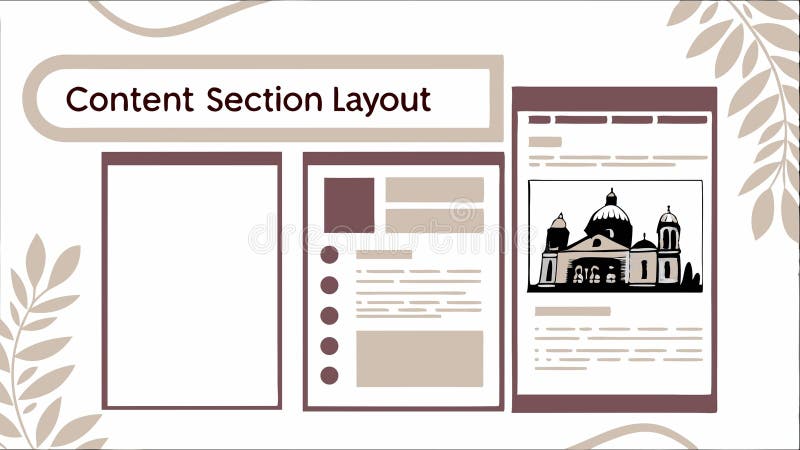 Content Section Layout for Website and Article Themes Vector Design ...