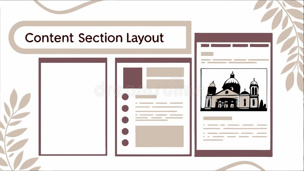 Content Section Layout for Website and Article Themes Vector Design ...