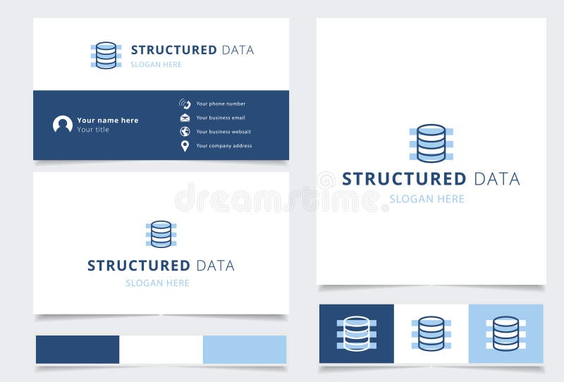 Structured Data Logo Design with Editable Slogan. Branding Book and ...
