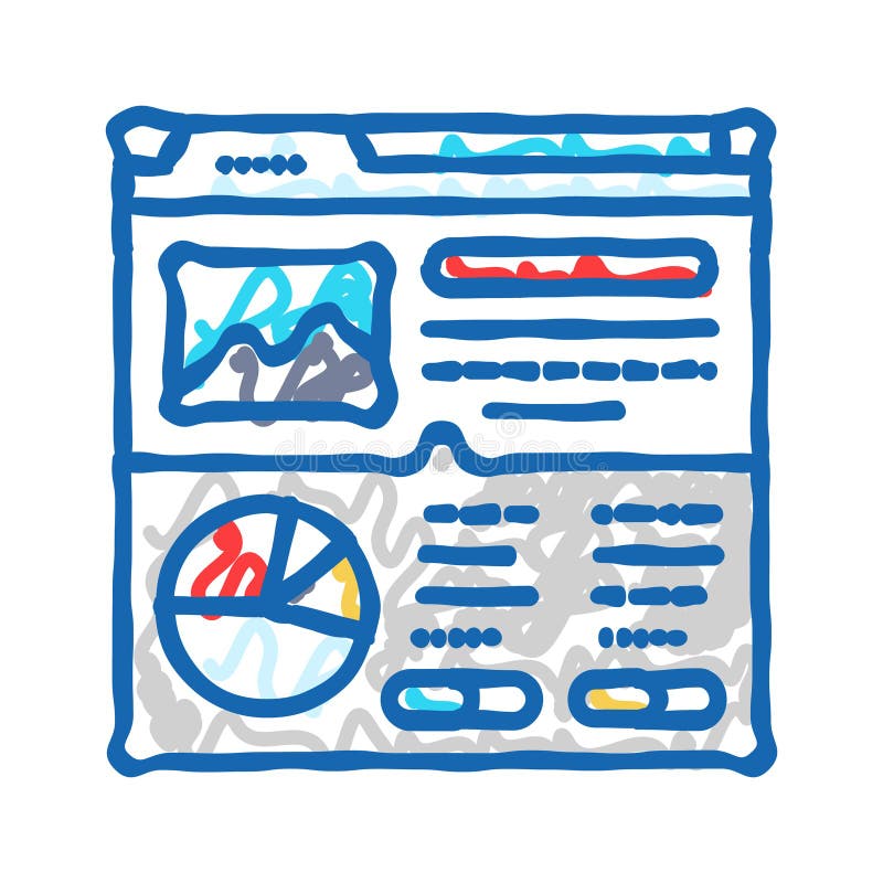 Structured Data Seo Icon Doodle Illustration Stock Illustration ...