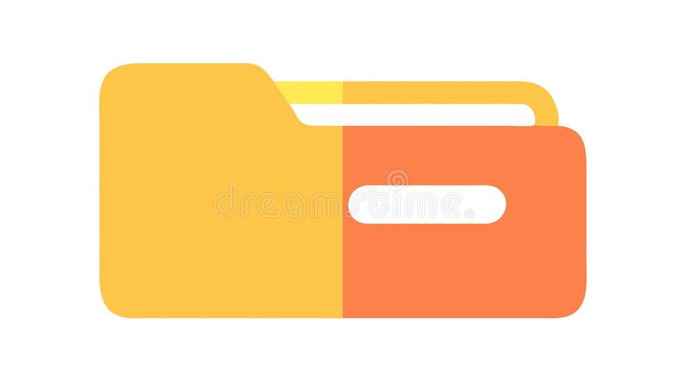 Structured File Folder Icon with Tab, Document Classification, Vector ...