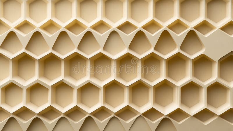 Structured Hexagonal Honeycomb Pattern with a Modern Design and Golden ...