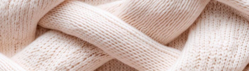 Structured Knitted Fabric Features a Geometric Design in Beige ...