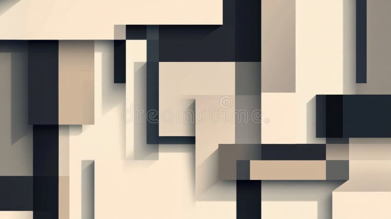 Structured Minimalistic Pattern with Layered Shadows Creating Depth in ...