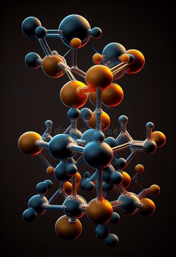 Structured Molecule Formation. AI Generated Stock Illustration ...