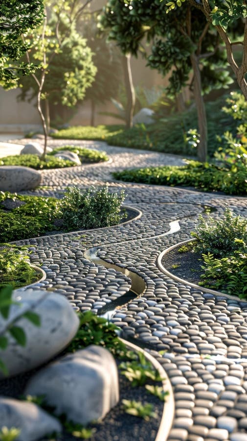 A Structured yet Natural Path with Geometric Patterns Enhancing the ...