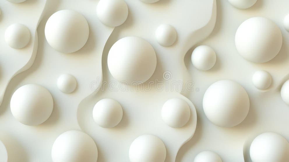 Structured Pattern of Matte White Spheres Creating an Elegant Modern ...