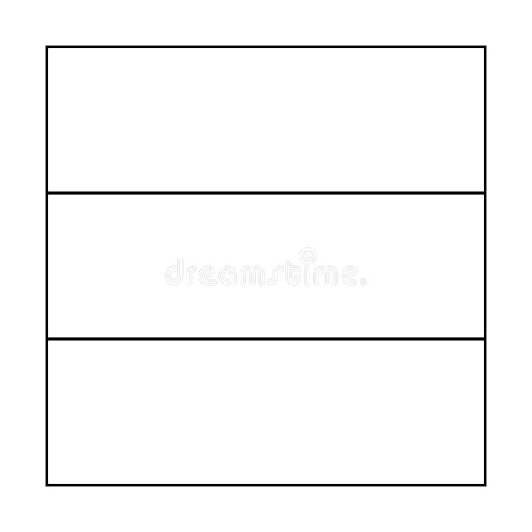 Structured Planning Table with Horizontal Divisions Stock Illustration ...