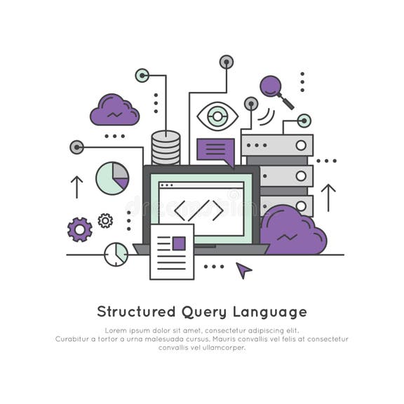 Structured Query Language SQL Stock Illustration - Illustration of logo ...