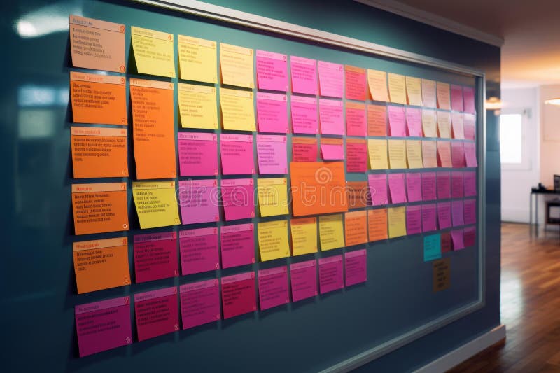 Structured Scrum Board Project Management. Generate Ai Stock Photo ...