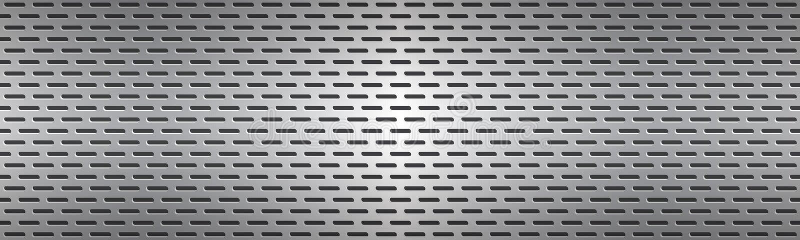 Structured Silver Perforated Metal Texture Header Stock Illustrations ...