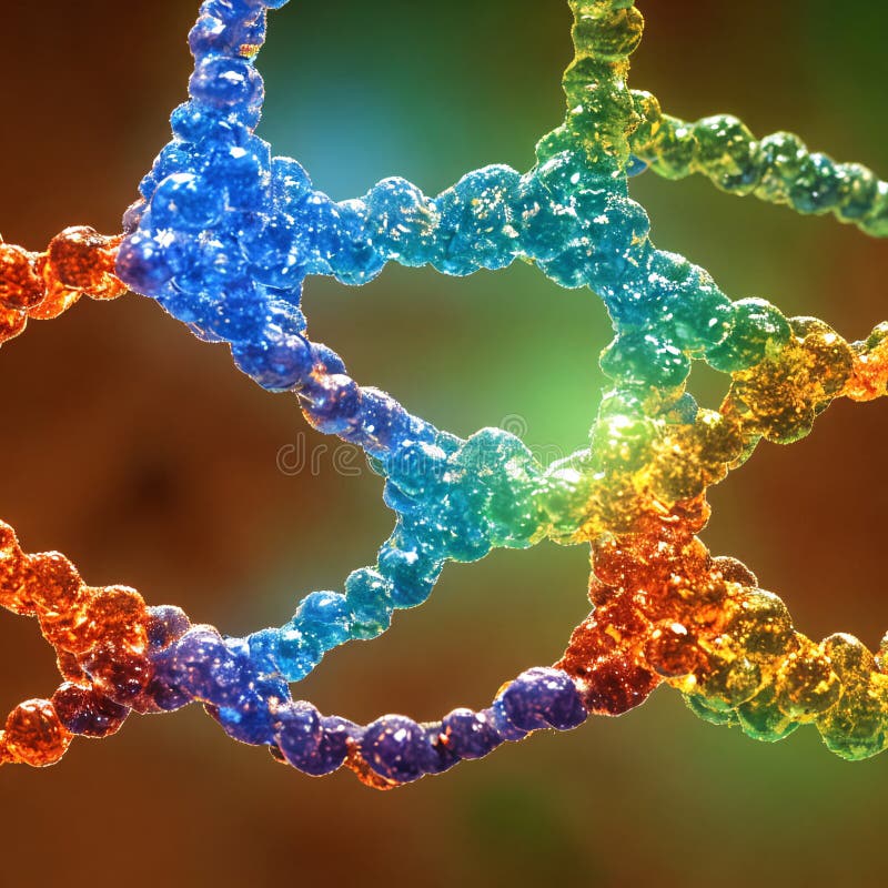 Macro View of Microscopic Biology-themed Strands, Evoking Cell Chains ...