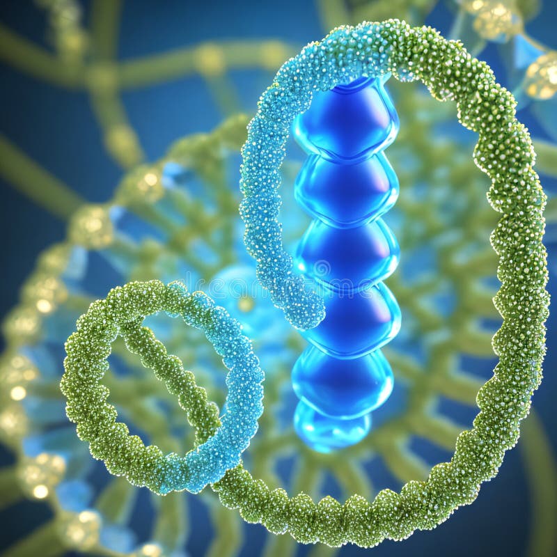 Structured Strands of Microscopic Biology-themed Patterns, Resembling ...