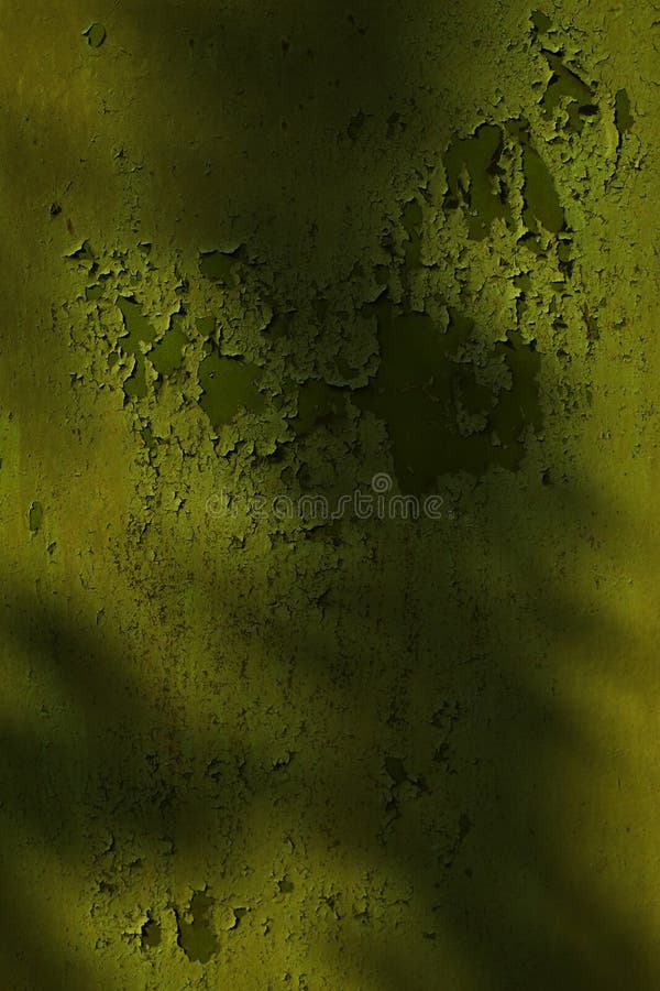 Structured Surface of Aged Green Rusty Wall with Peeling Paint and ...