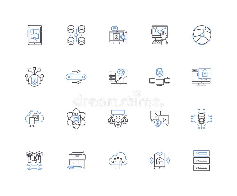 Structures Line Icons Collection. Architectural, Framework, Foundations, Interlocking, Stability ...
