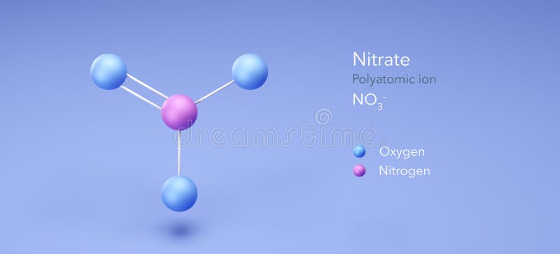 Structures Moléculaires De Nitrate Modèle 3d Formule Chimique ...