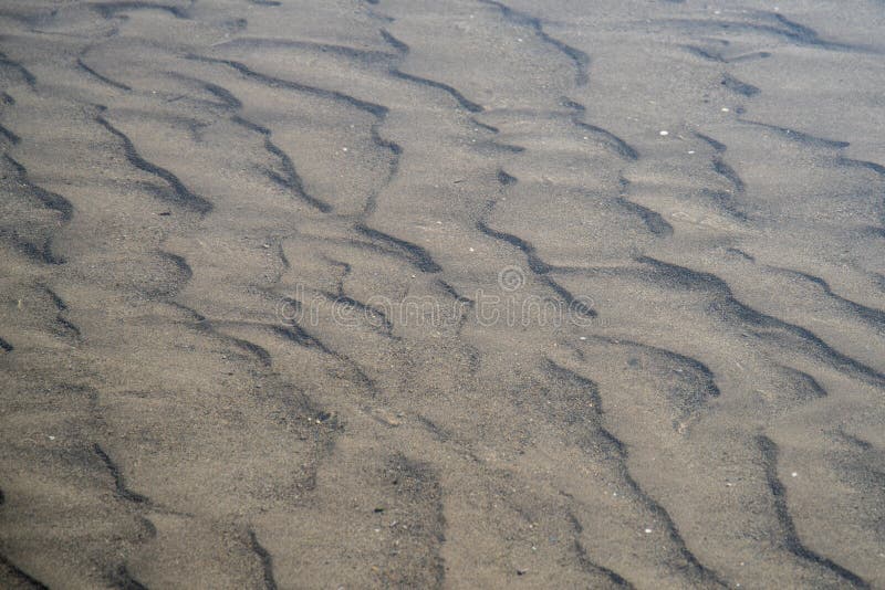Structures in the Sand in Shallow Water by the Sea Stock Photo - Image ...