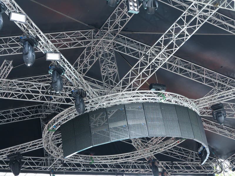 Structures of Stage Illumination Lights Stock Photo - Image of beam ...