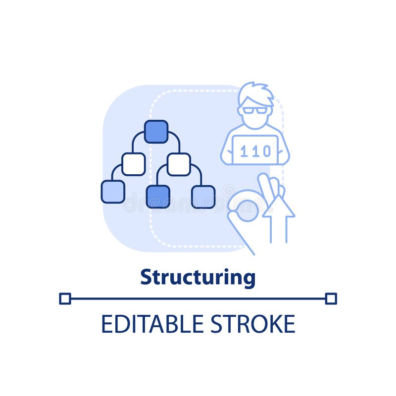 Structuring Light Blue Concept Icon Stock Vector - Illustration of ...