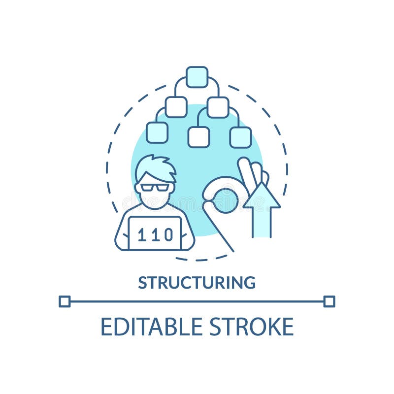 Structuring Turquoise Concept Icon Stock Vector - Illustration of ...