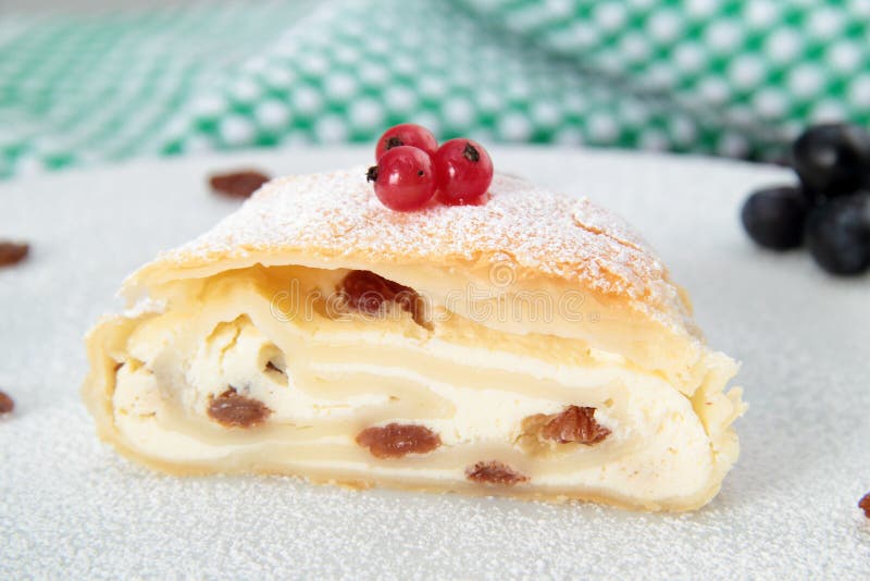 Strudel with cheese stock image. Image of gastronomy - 27850113