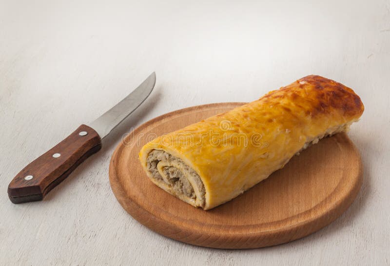 Strudel in French on a Cutting Board Stock Photo - Image of culinary ...