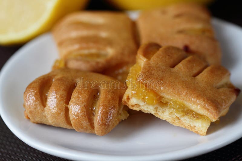 Strudel with lemon stock image. Image of homemade, cake - 33760827