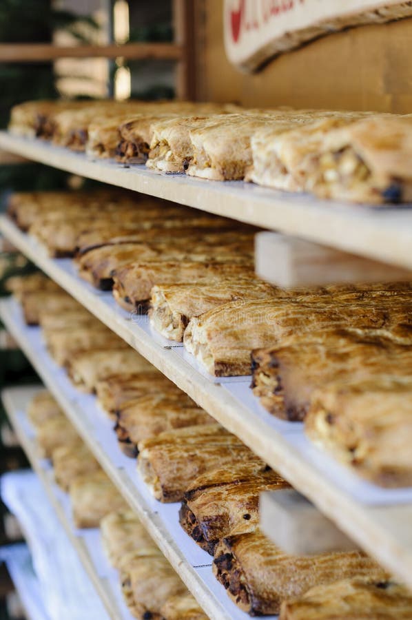 Strudel on a rack stock image. Image of food, bakery - 76468555