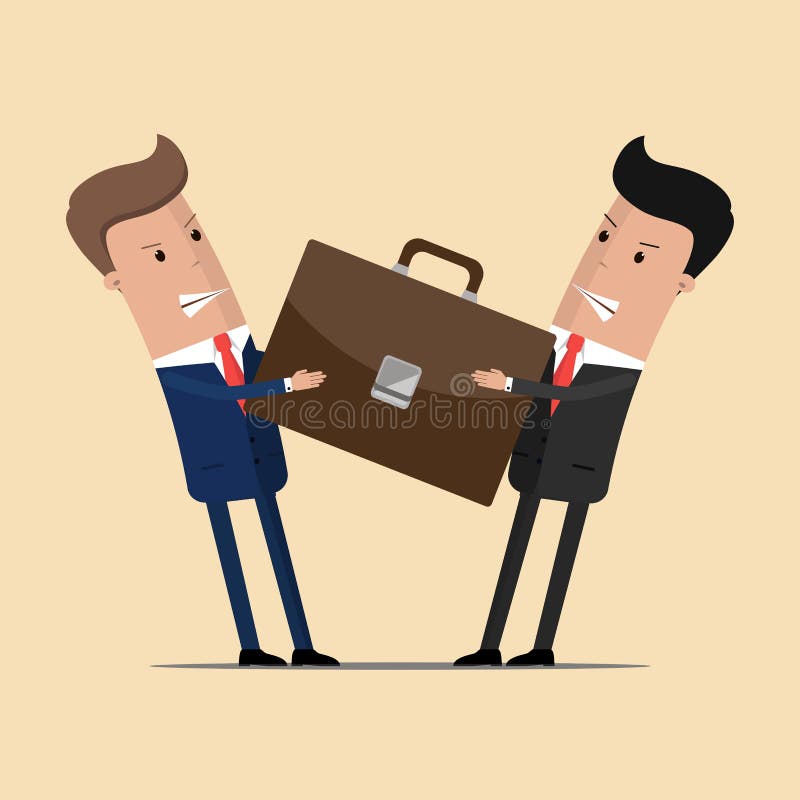 Struggle of businessmen stock vector. Illustration of success - 109659501