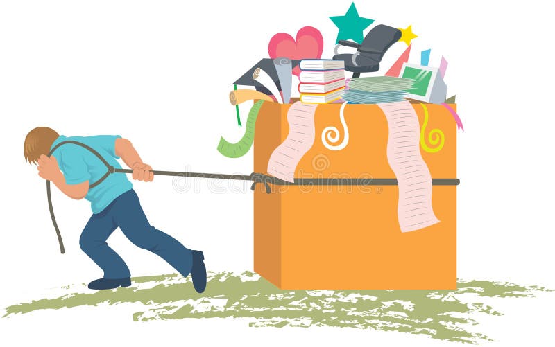 Struggle for Dream stock illustration. Illustration of computer - 69878820