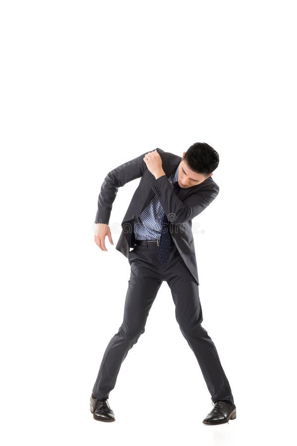 Struggle man push rock stock illustration. Illustration of metaphor ...