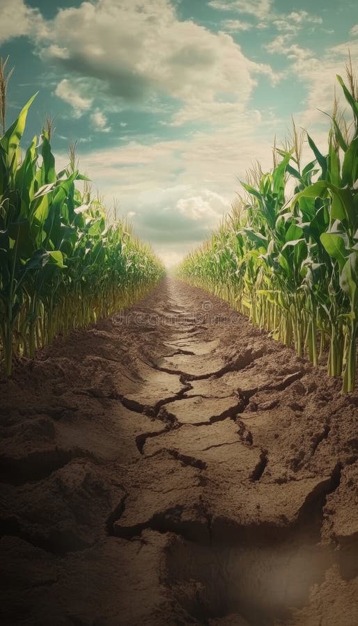 Struggling Crops in a Cracked Field a Powerful Symbol of Agriculture S Climate Change Challenges ...