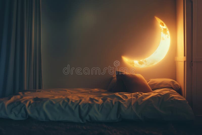 Struggling with Insomnia, Lying Awake in Bed at Night, Staring at the ...