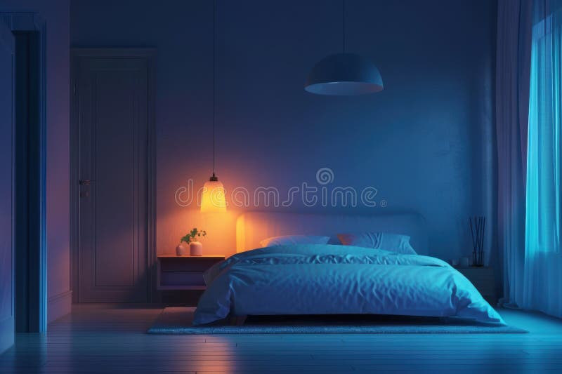 Struggling with Insomnia, Lying Awake in Bed at Night, Staring at the ...