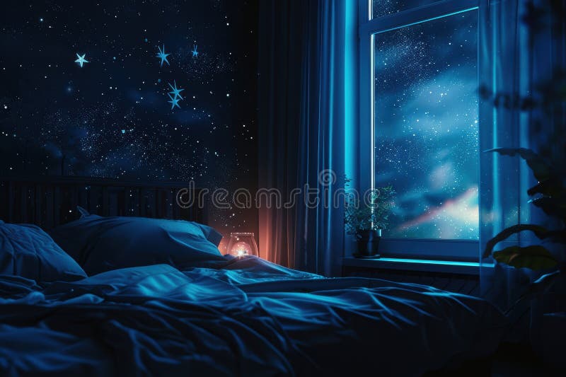 Struggling with Insomnia, Lying Awake in Bed at Night, Staring at the ...