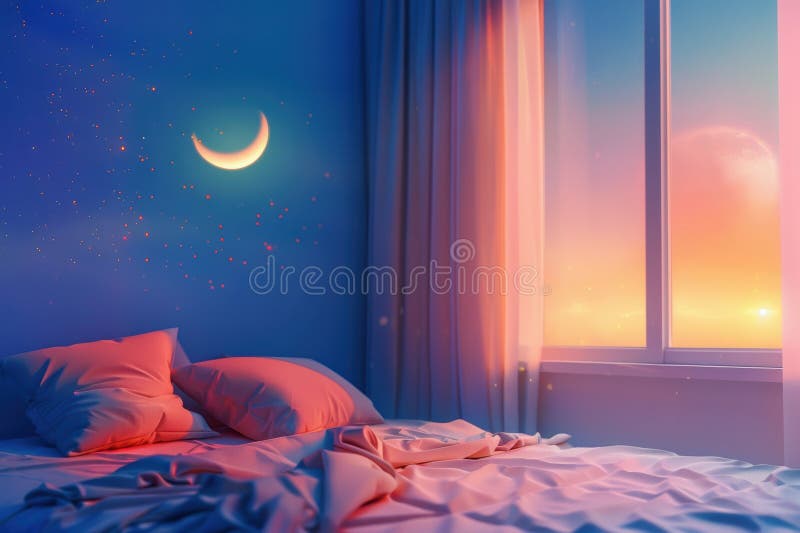 Struggling with Insomnia, Lying Awake in Bed at Night, Staring at the ...