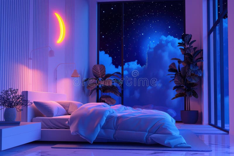 Struggling with Insomnia, Lying Awake in Bed at Night, Staring at the ...