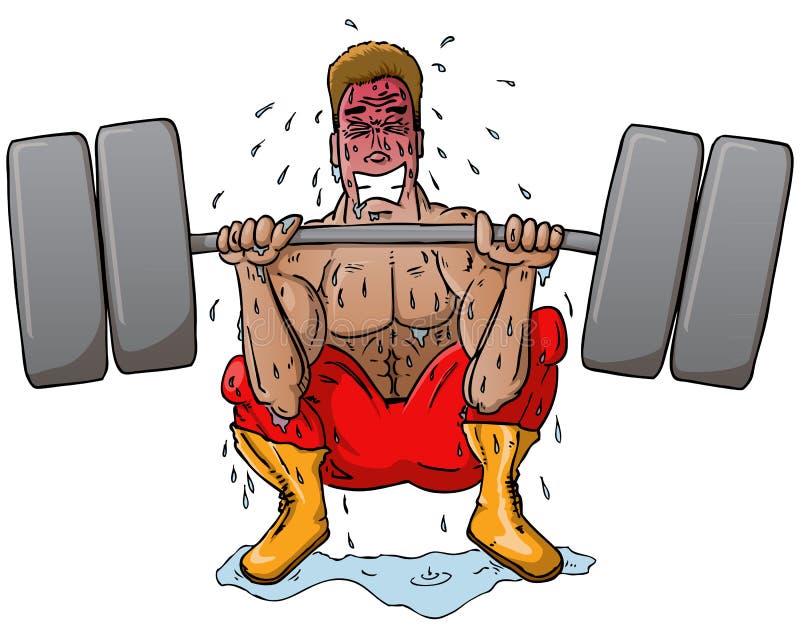 Struggling Power Lifter stock vector. Illustration of straining - 21788440
