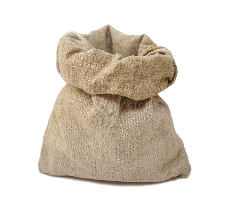 Kleiner Sack stockfoto. Bild von geöffnet, beige, frech - 31160628