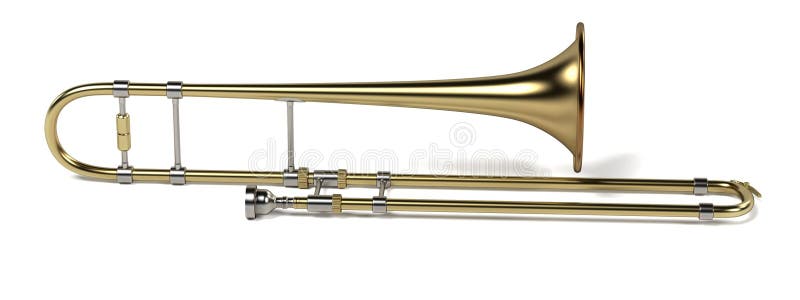 Strumento Musicale Del Trombone Illustrazione di Stock - Illustrazione ...
