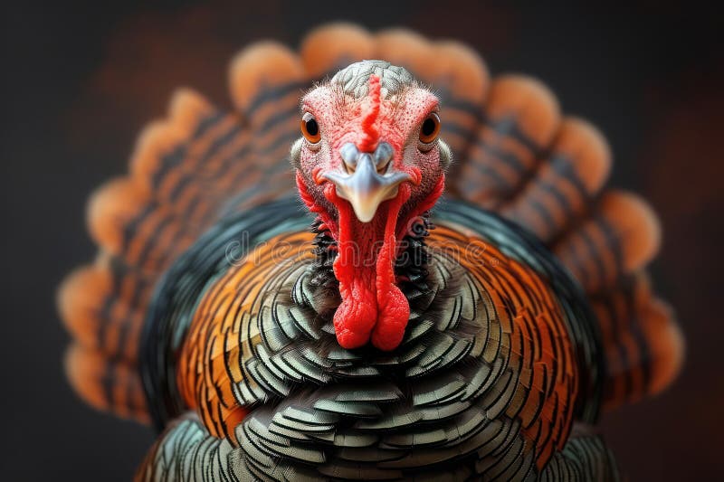 Strutting Tom Turkey Extreme Closeup. Generative AI Stock Illustration ...