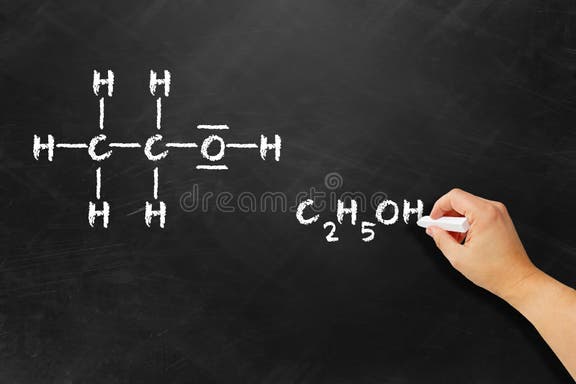 Struttura Chimica E Formula - Etanolo Immagine Stock - Immagine di alto ...