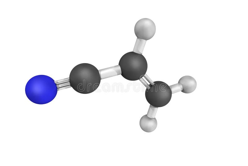Struttura 3d Di Acrilonitrile, Un Liquido Volatile Incolore I ...