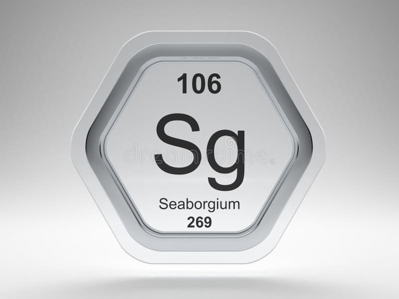 Simbolo Di Seaborgium Firma Seaborgio Con Numero Atomico E Peso Atomico ...