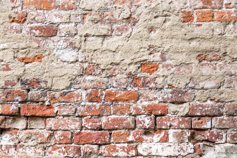 Texture Di Un Vecchio Muro Di Mattoni Rustici Dipinto Di Bianco ...