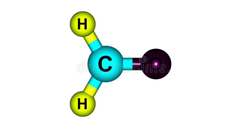 Struttura Molecolare Della Formaldeide Isolata Su Bianco Illustrazione ...