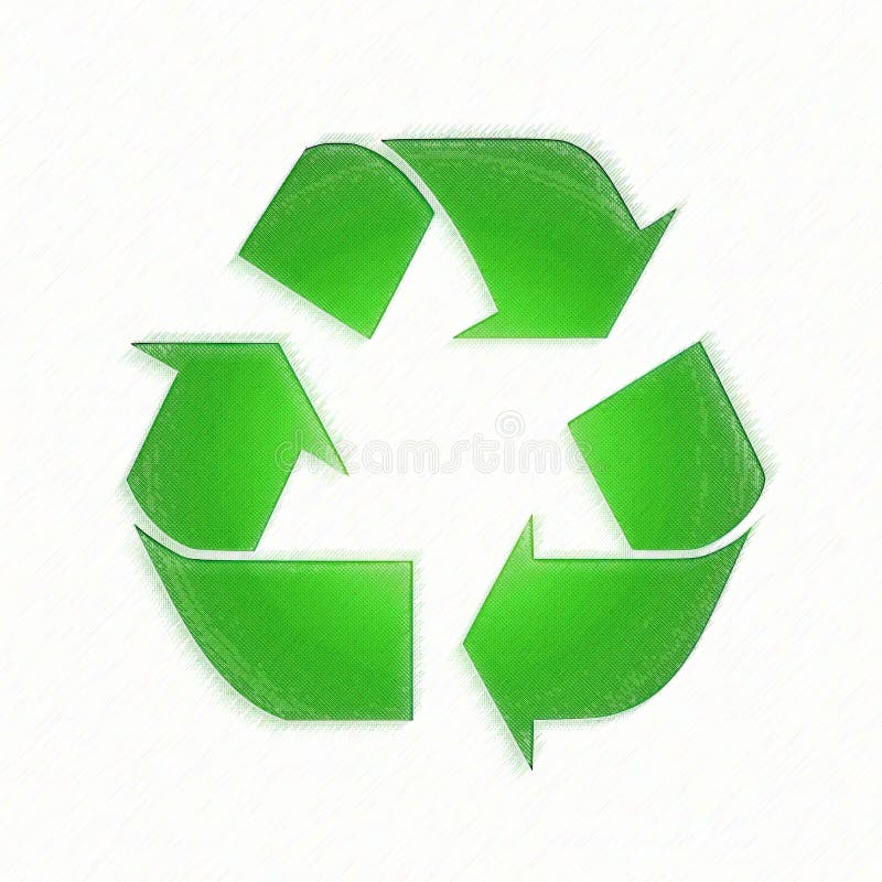 Simbolo Del Riciclo Testurizzato Illustrazione di Stock - Illustrazione ...