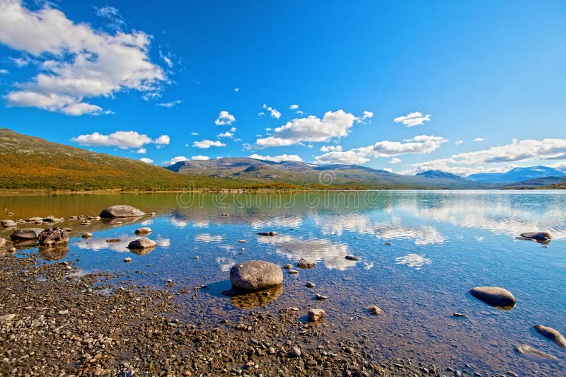 Lake in norway stock photo. Image of lake, flowers, fresh - 6737040